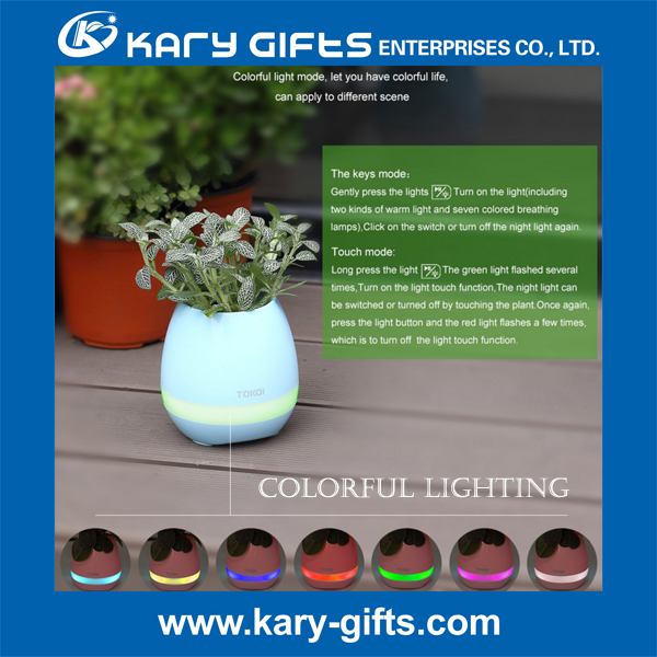 Outdoor Magic Smart Music Flower Pot with Bluetooth Speaker Playing ...